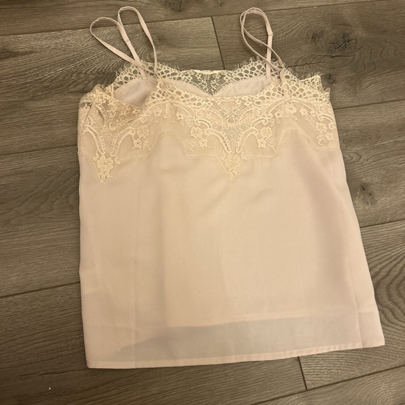 Tops | Cream Lace Cami Tank Top | Poshmark